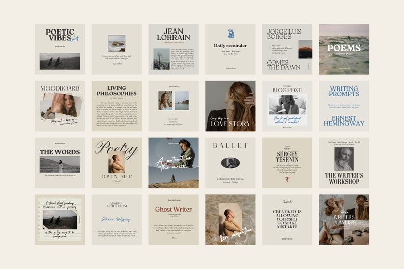 CANVA Templates for Writers, Poets, Authors, and Bloggers | 72 Canva ...
