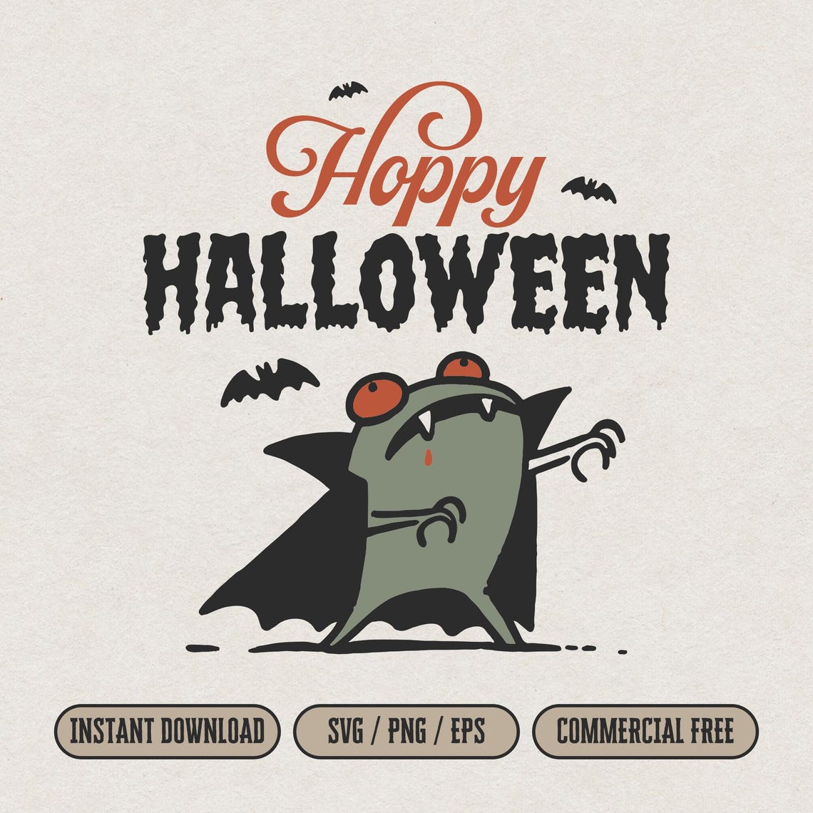 Funny Halloween Vampire Frog SVG PNG for Embroidery & Laser Cut and ...