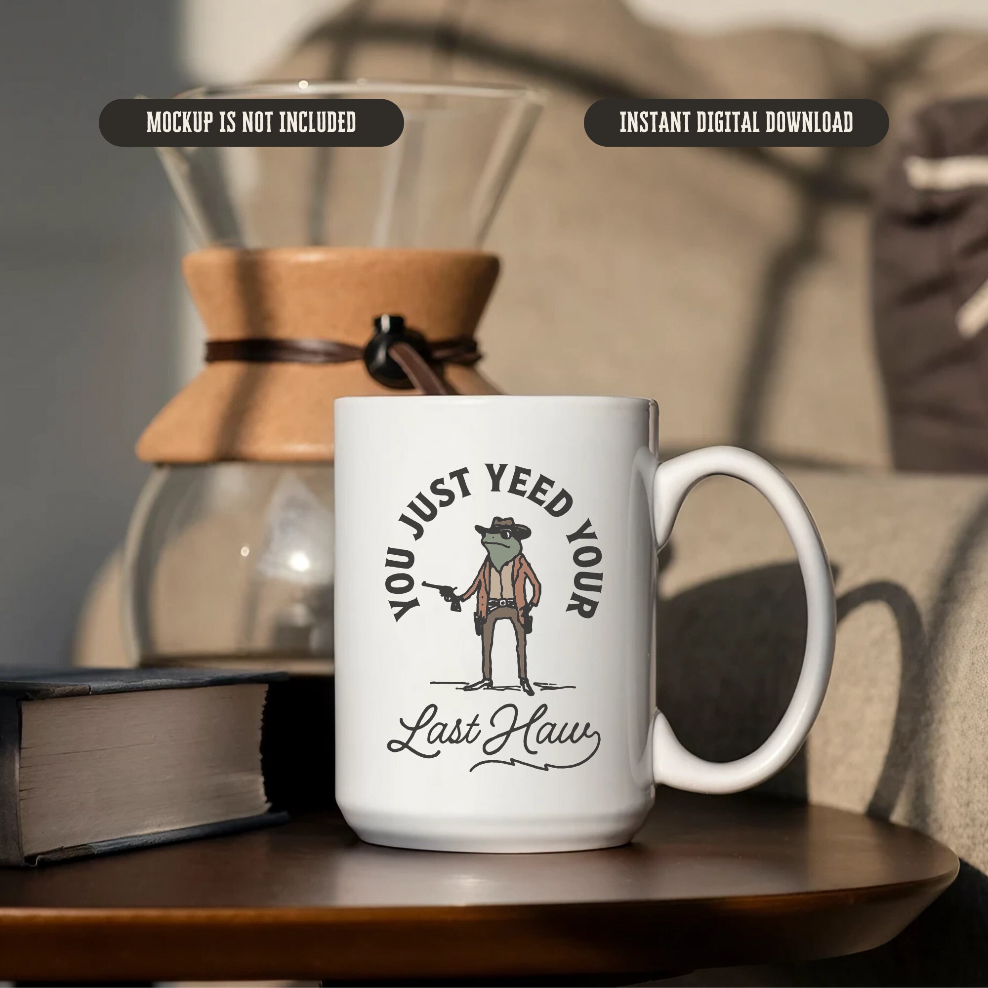 Funny Frog Cowboy SVG File for Print & Cut, Western Style Cowboy Frog ...