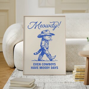 Sad Cat Cowboy SVG for Print & Cut, Western Style Moody Cowboy Cat ...