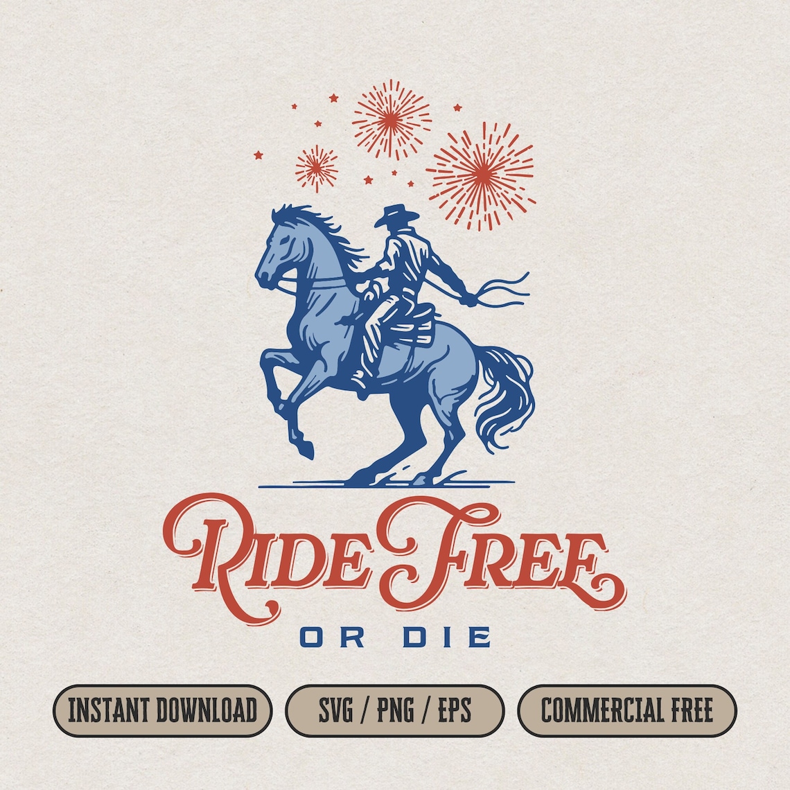 4th of July SVG for Print & Cut, Western Cowboy on Rearing Horse Shirt ...