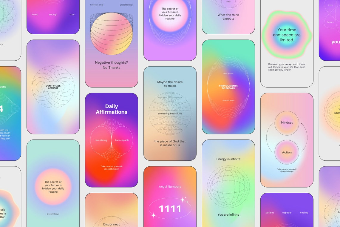 Canva Aura Gradient Quotes, Aesthetic Gradient Quotes, Customizable ...