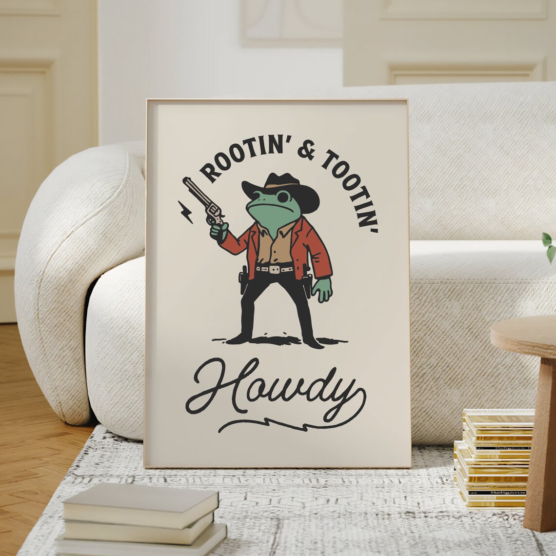 Funny Cowboy Frog SVG File for Print & Cut, Western Toad Cowboy With ...