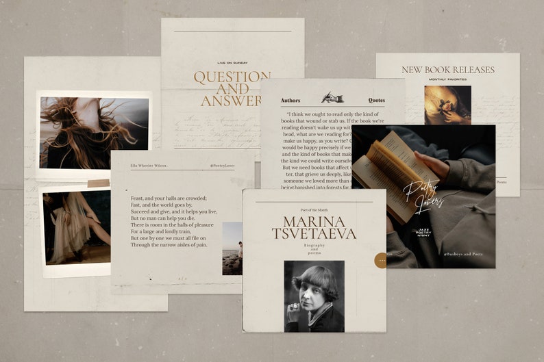 Instagram Template for Poets, Writers, and Authors. Writers and Poets ...