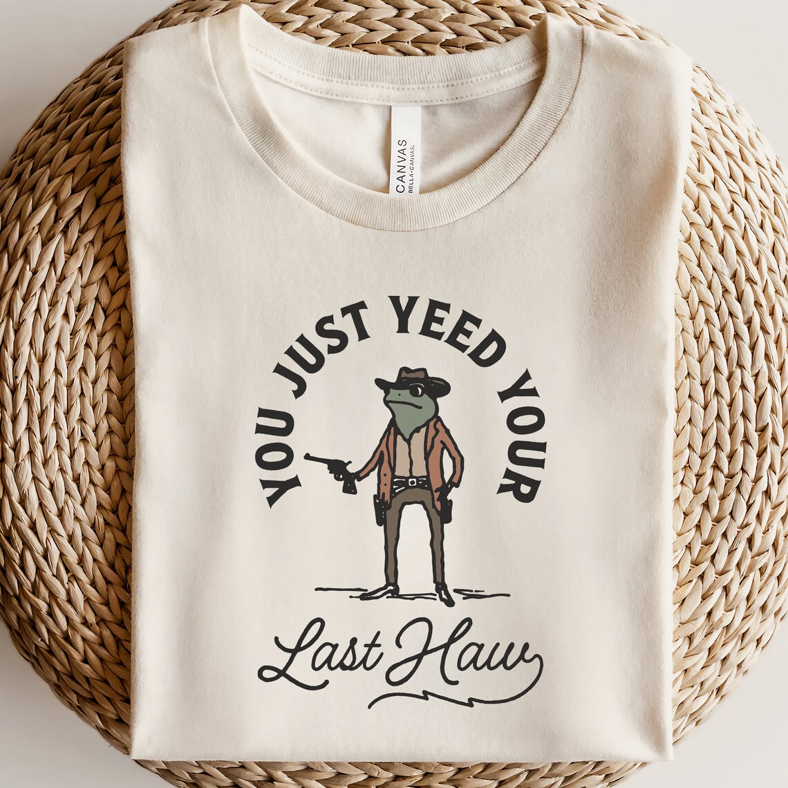 Funny Frog Cowboy SVG File for Print & Cut, Western Style Cowboy Frog ...