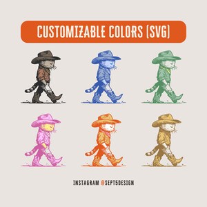 Sad Cat Cowboy SVG for Print & Cut, Western Style Moody Cowboy Cat ...