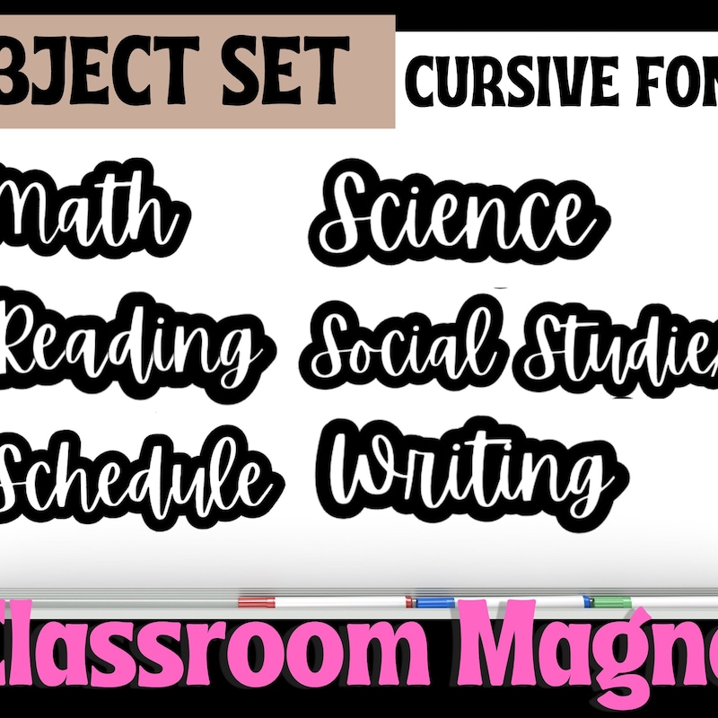 School Subject Magnetic - Etsy