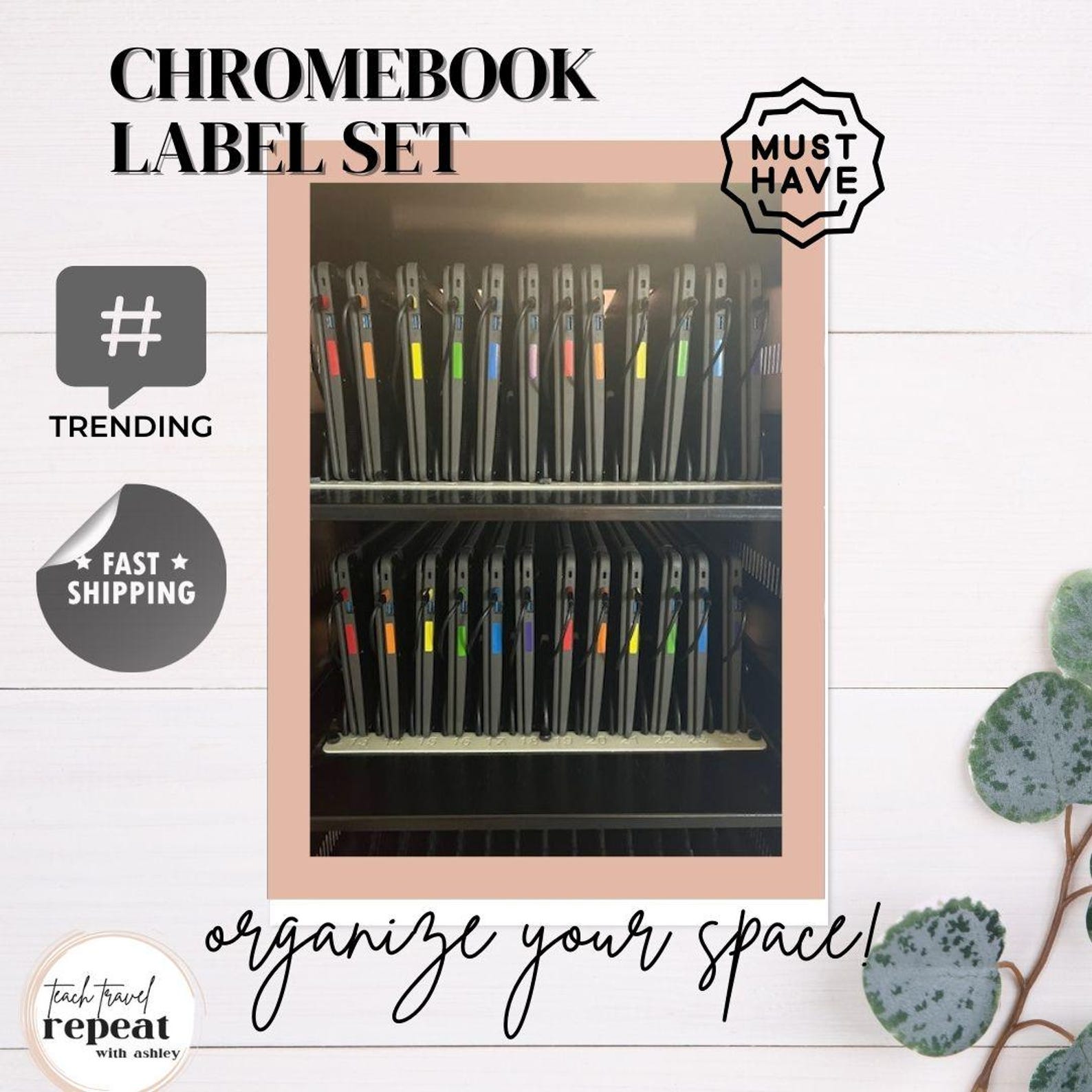 Classroom Laptop Label for Organization | Color Coded Labels Chromebook ...