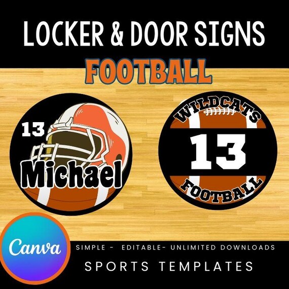 Football Locker Decorations Template