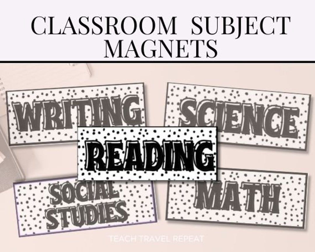 Personalized Magnets Classroom Magnets Subjects | Custom Subject ...