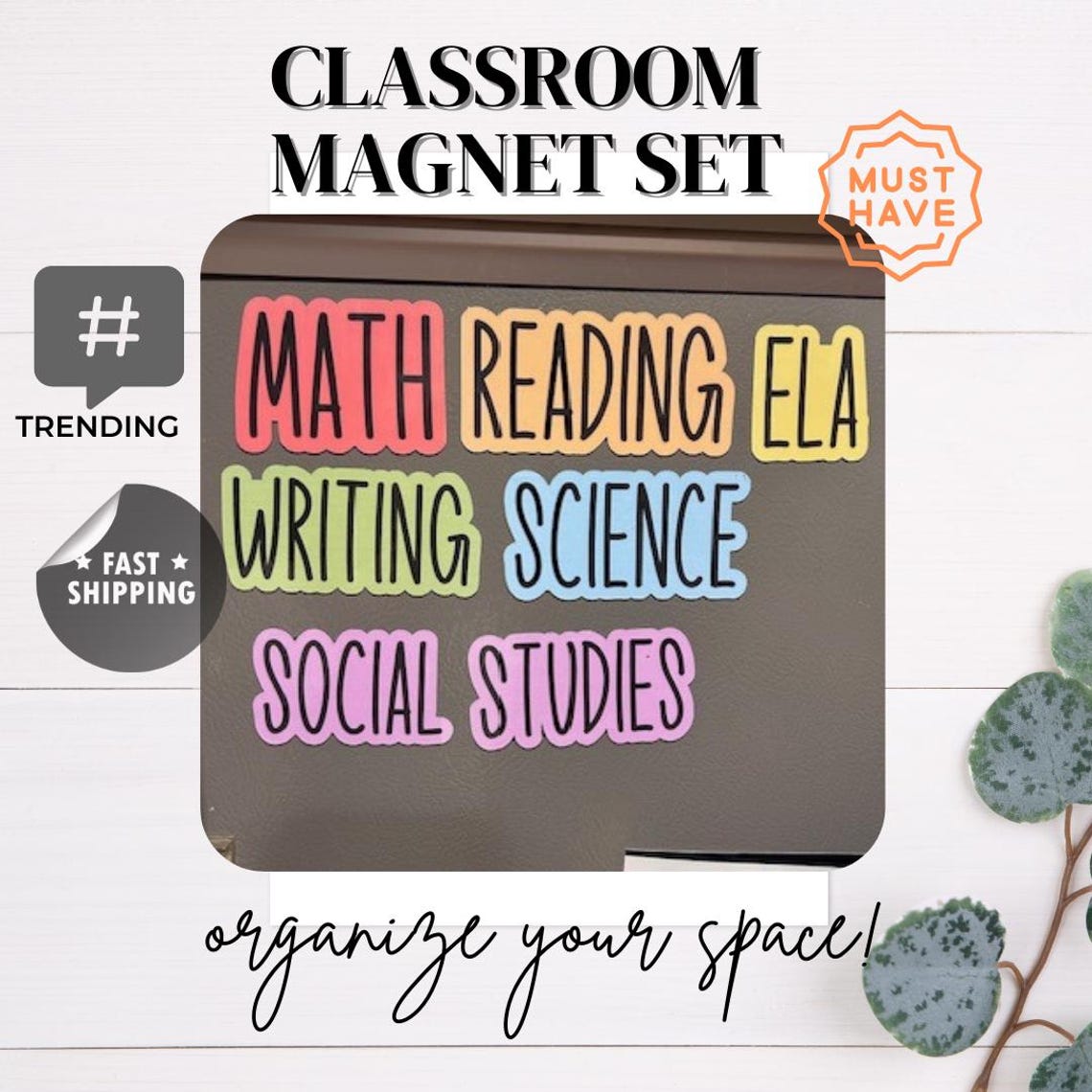 Classroom Magnets | Subject Magnets for Classroom | Days of the Week ...