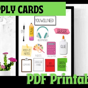 Visual Supply Cards for Classroom Transitions | Classroom Routine ...