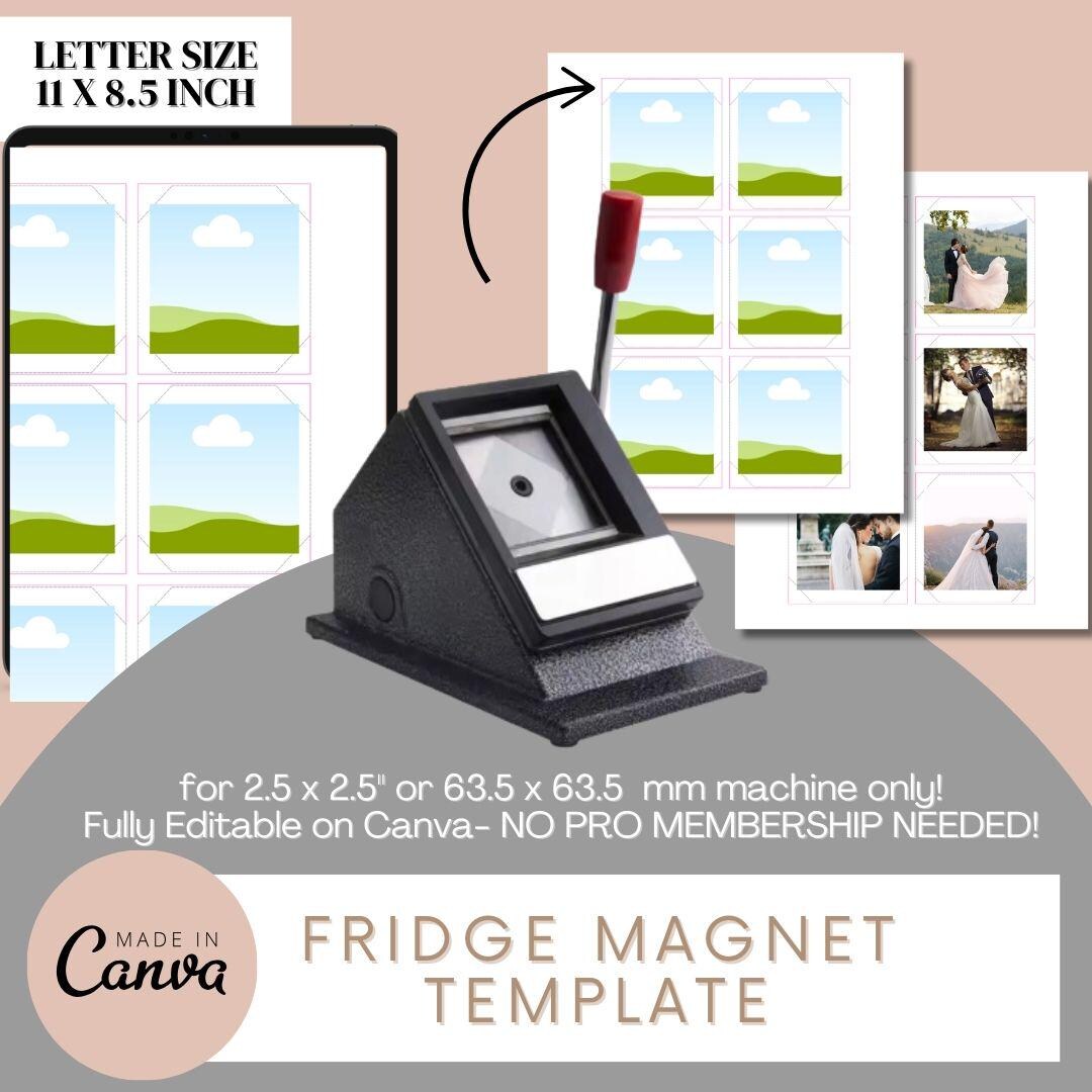 2.5 X 2.5'' or 63.5x 63.5 Mm Magnet Template, Canva Magnet Template ...