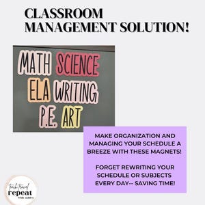 Classroom Magnets | Subject Magnets for Classroom | Days of the Week ...