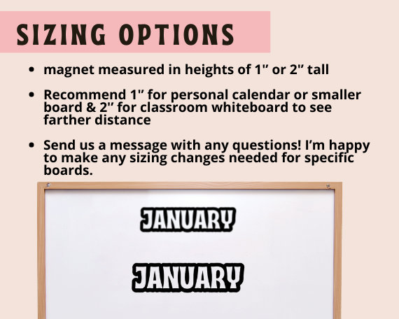 Calendar Months & Numbers Magnets for Classroom Groovy Font Calendar ...