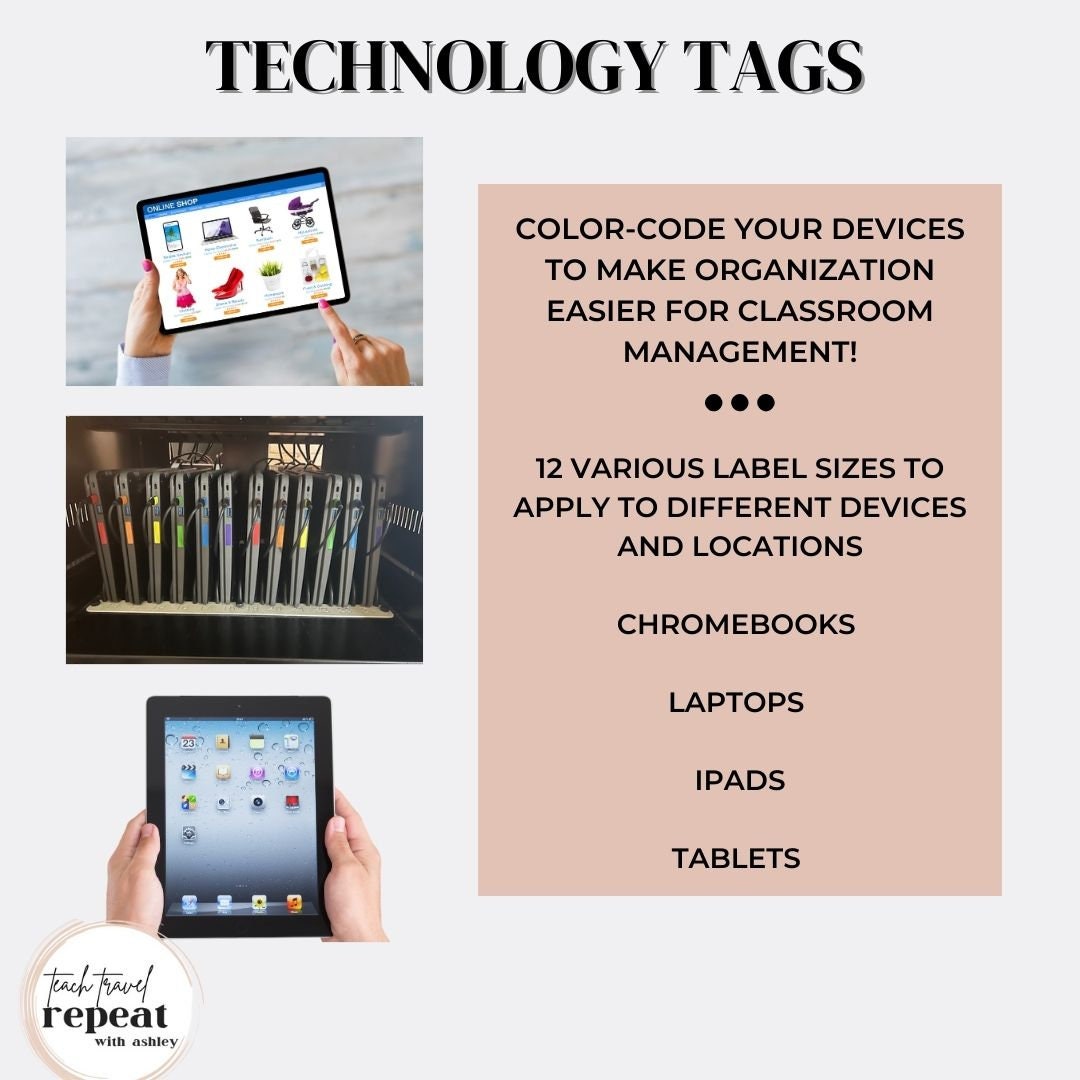Classroom Laptop Label for Organization Color Coded Labels for ...