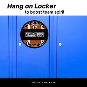 Editable Football Locker Printable Cutout Sign Locker Decoration Team ...