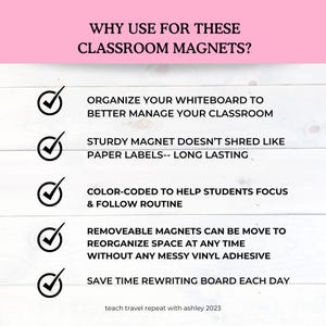 Classroom Magnets | Subject Magnets for Classroom | Days of the Week ...