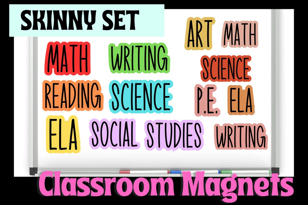 Classroom Magnets | Subject Magnets for Classroom | Days of the Week ...