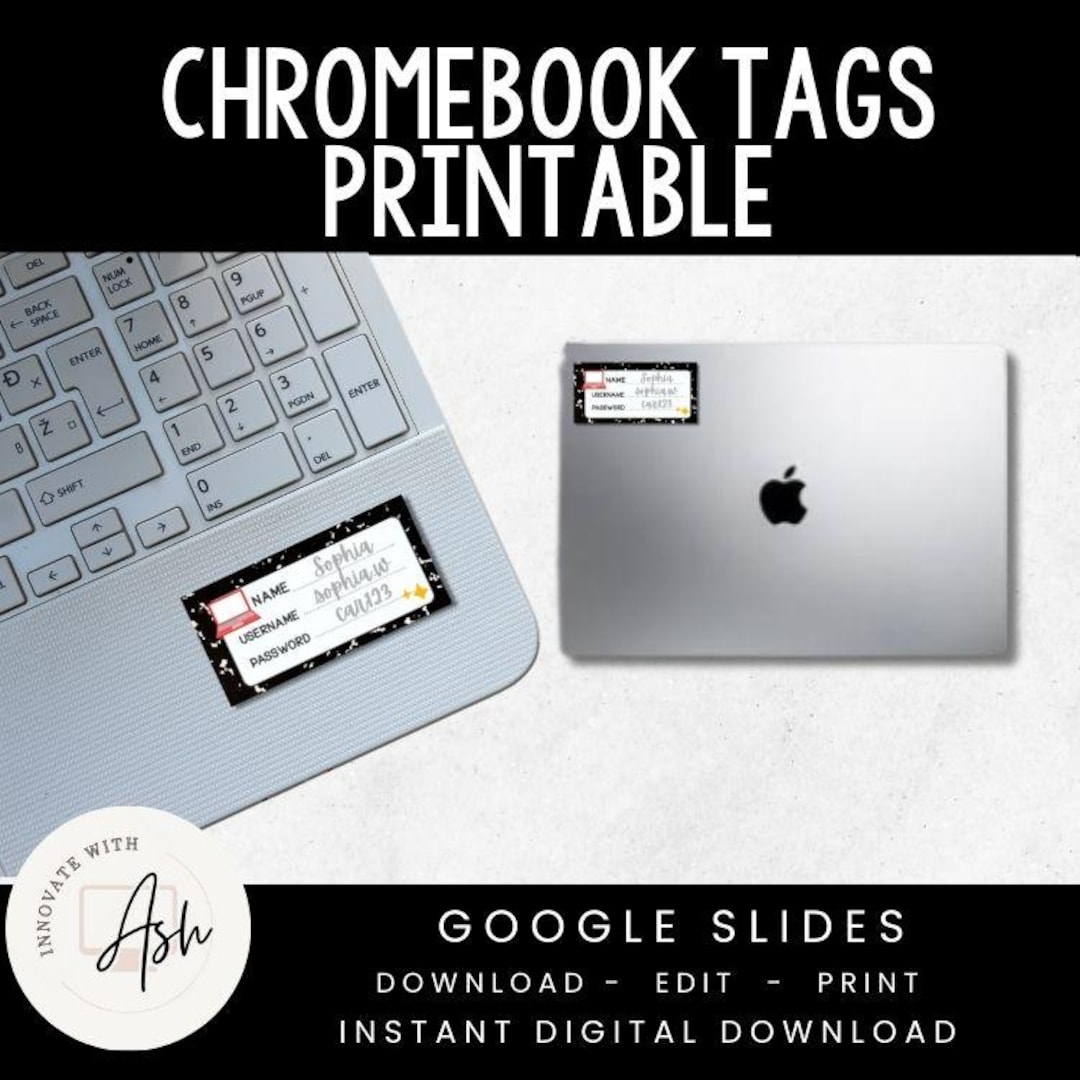 Password Sticker for Chromebook | Student Device Tag | Laptop Sticker ...