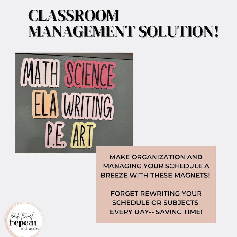 Classroom Magnets | Subject Magnets for Classroom | Days of the Week ...
