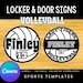 Editable Volleyball Locker Printable Cutout Sign Locker Decoration Team ...