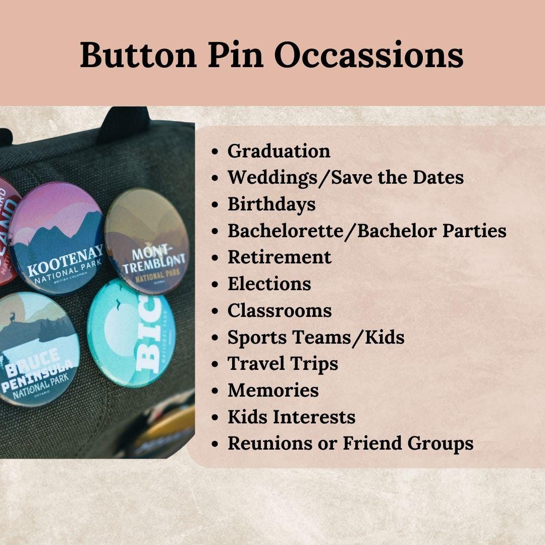 Button Pin Template 2'', Canva Button Template, Custom Button Pin ...