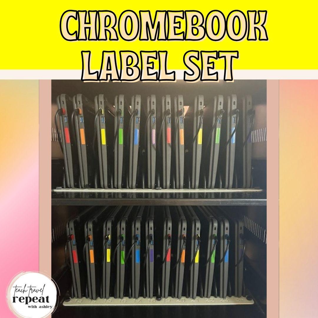Classroom Label for Cart | Color Coded Labels for Chromebook Cart ...