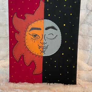 Sun and Moon Acrylic Painting - Etsy