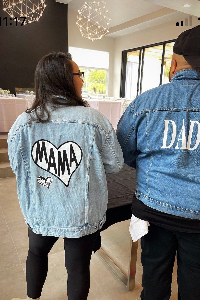 Custom Jean Jacket Mama Jackets Denim Jacket Personalized Mom Jackets ...