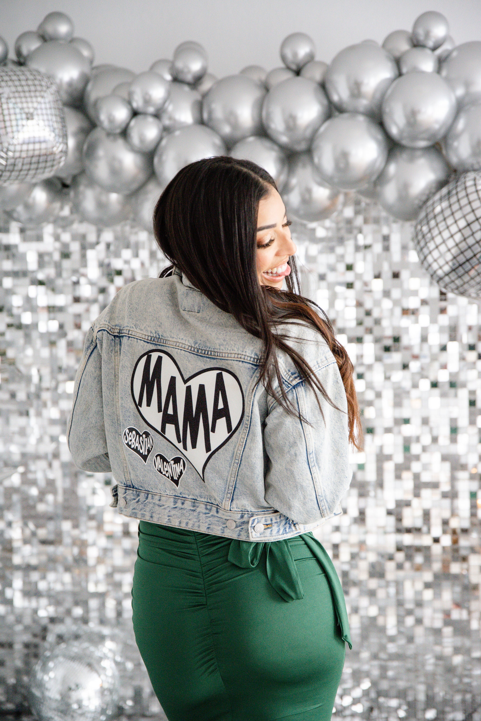 Custom Jean Jacket Mama Jackets Denim Jacket Personalized Mom Jackets ...