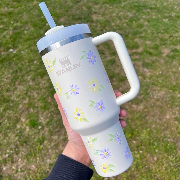 Custom Stanley Tumbler Flowers - Etsy