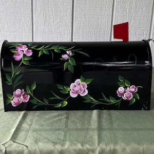 Hand Painted Roses and Vines Mailbox (version 2), Standard Size Mailbox ...
