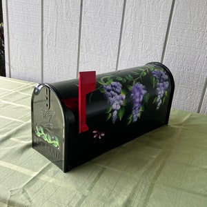Hand Painted Purple Wisteria Mailbox With Green Vines (VERSION 2 ...