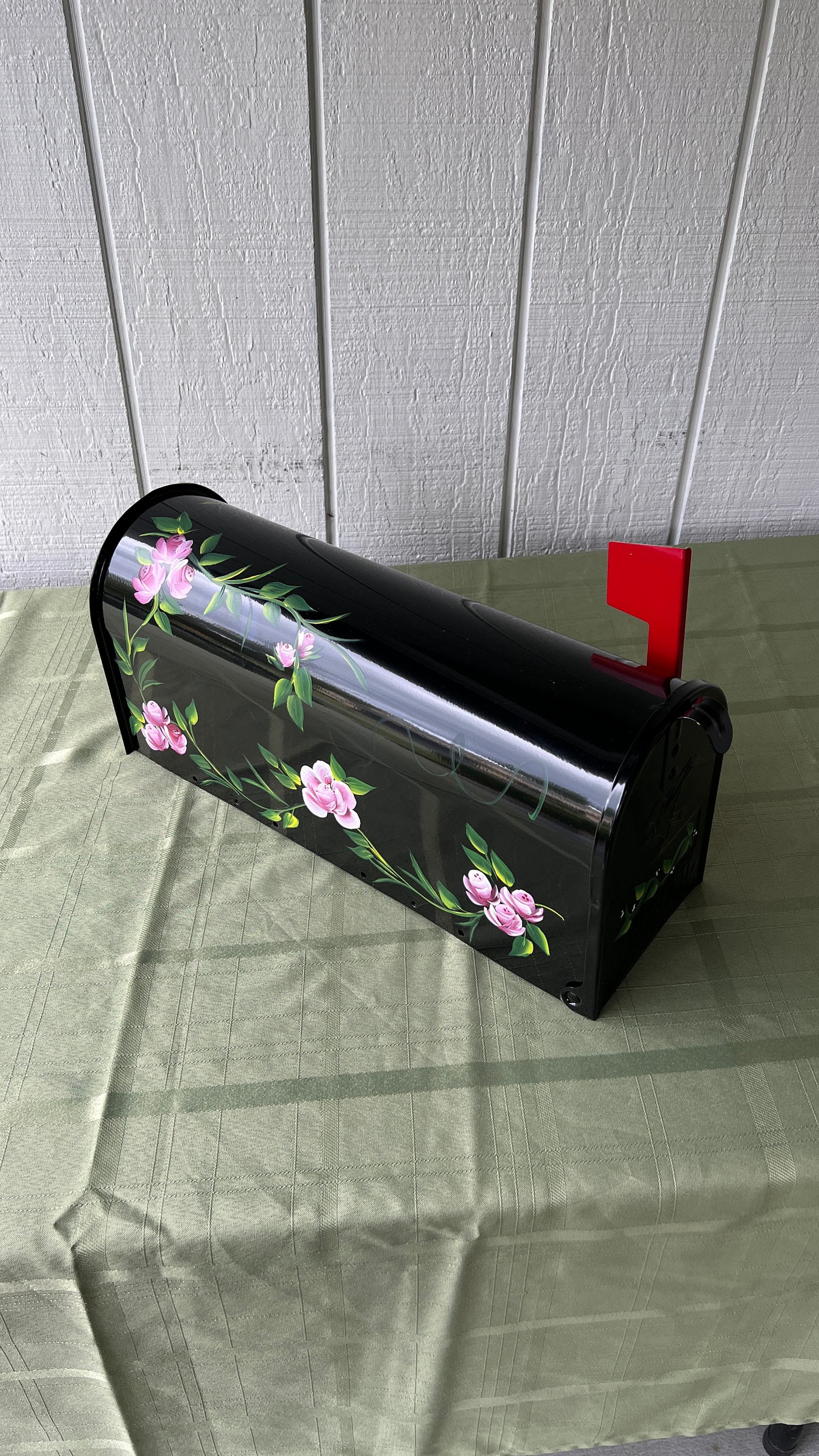 Hand Painted Roses and Vines Mailbox (version 2), Standard Size Mailbox ...