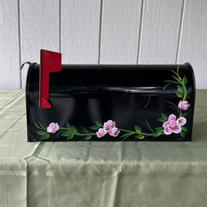 Hand Painted Roses and Vines Mailbox (version 2), Standard Size Mailbox ...
