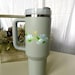 Painted Stanley 40oz Gray Tumbler, Floral Design Painted Stanley Mug ...