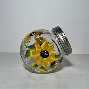 Small Painted Floral Multipurpose Jar With Lid for Candy, Spices ...