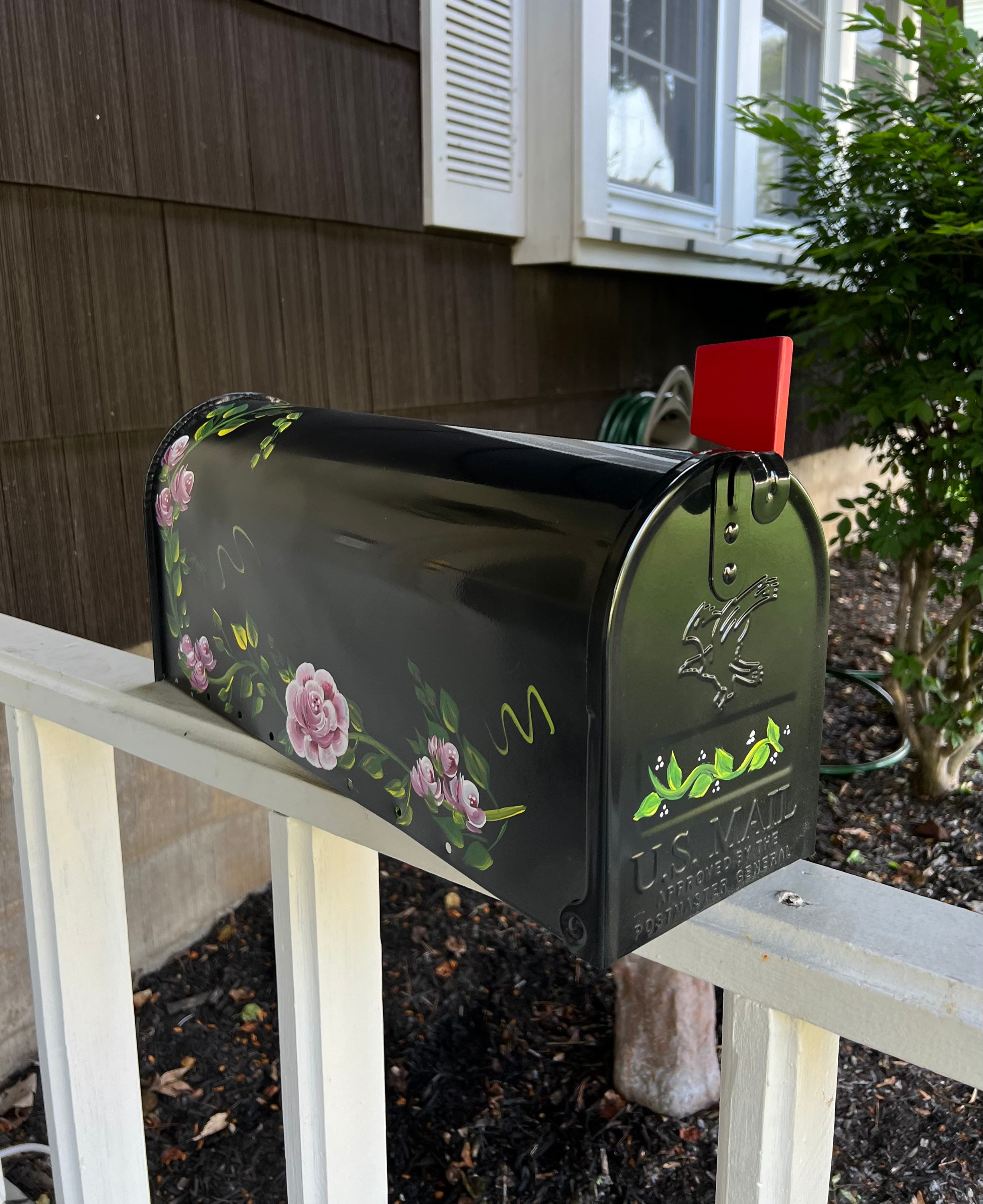 Hand Painted Roses and Vines Mailbox Standard Size Mailbox - Etsy