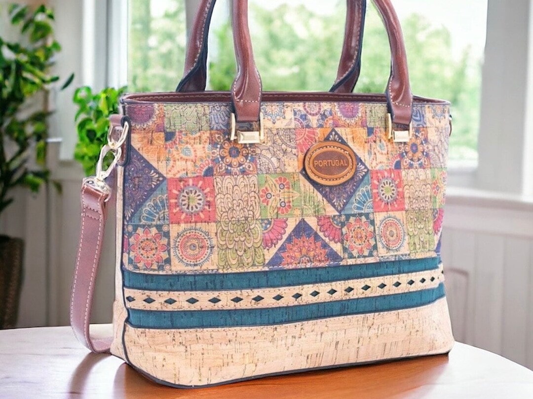 Natural Cork Leather Handbag - Eco-friendly Shoulder Purse - Etsy