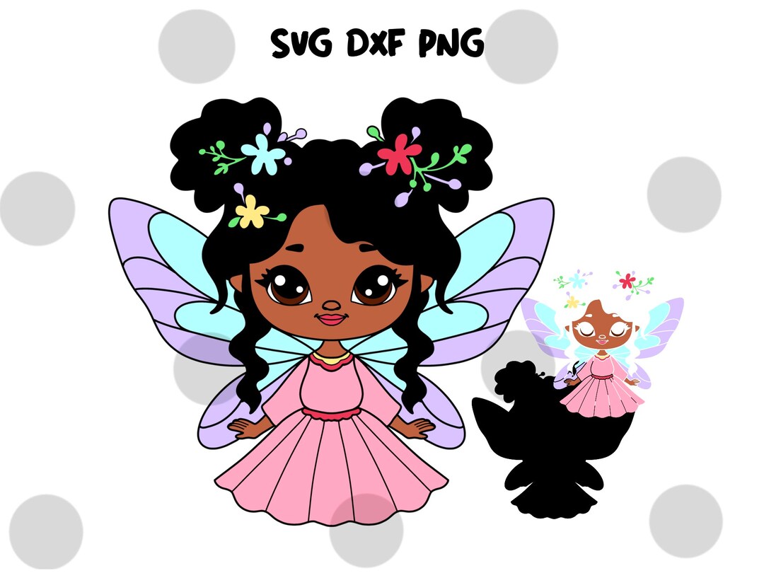 Diverse Chibi Fairy Princess SVG, DXF, PNG, Cut File, Cute Fairytale ...