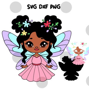 Diverse Chibi Fairy Princess SVG, DXF, PNG, Cut File, Cute Fairytale ...