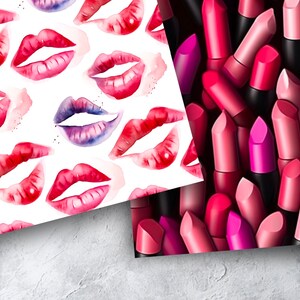 Watercolor Kiss Lips Clipart, Valentine's Day Clipart, Pink Lips Clip ...