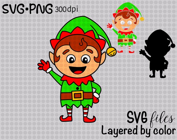 Instant Download Layered SVG Elf Svgchristmas - Etsy