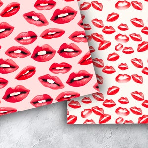 Watercolor Kiss Lips Clipart, Valentine's Day Clipart, Pink Lips Clip ...
