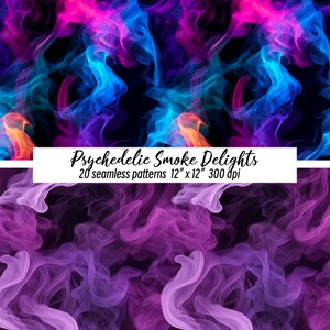 Rainbow Smoke Digital Paper, Rainbow Smoke Wallpaper, Smoke Textures ...