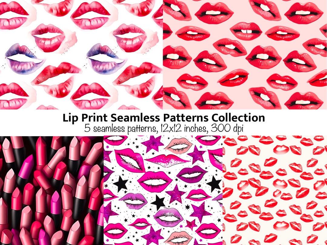 Watercolor Kiss Lips Clipart, Valentine's Day Clipart, Pink Lips Clip ...