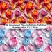 24 Designs 3D Flowers Digital Papers, Seamless Pattern, 3D Flower ...