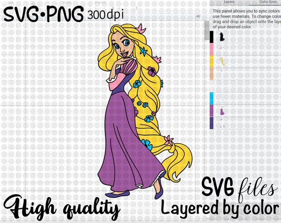 Layered SVG Princess Digital file Cricut Cartoon svg Cut file svg files ...