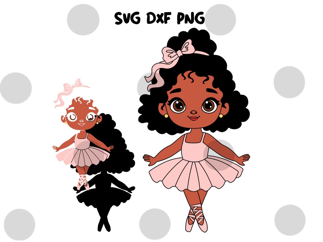 Enchanting Little Dancer SVG, DXF, PNG - Chibi Ballerina Cut Files - Etsy